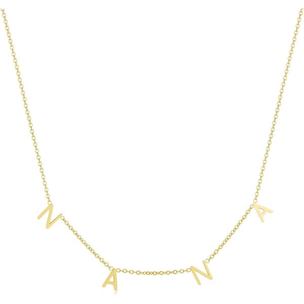 商品名SISMIURRA Mama ネックレス 女性用 調節可能でキュートなレターネックレス 華奢なイニシャルペンダントチェーンネックレス 母の日の誕生日のための新しいママパーソナリティギフト, 真鍮, 宝石なし。SISMIURRA Dai...