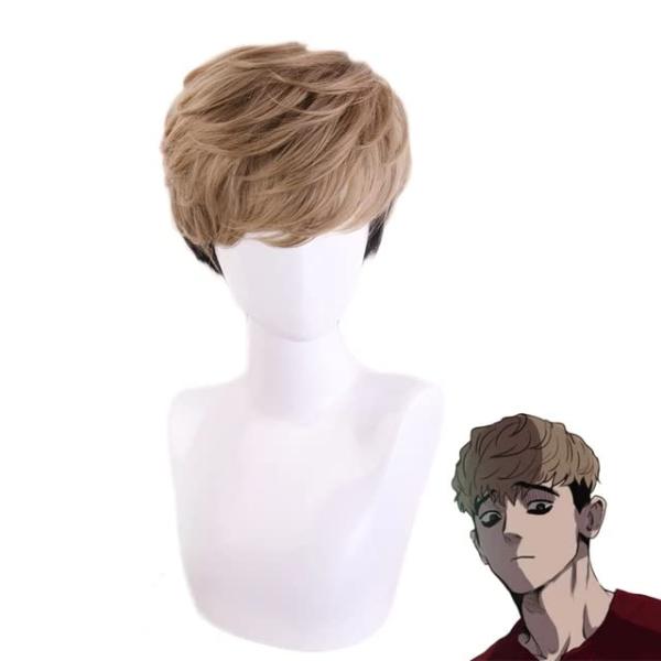 商品名:  Cosplay Wig Anime Killing Stalking SangWoo Short Heat Resistant Synthetic Hair Men Costume Cosplay Wigs + + Wig Ca...