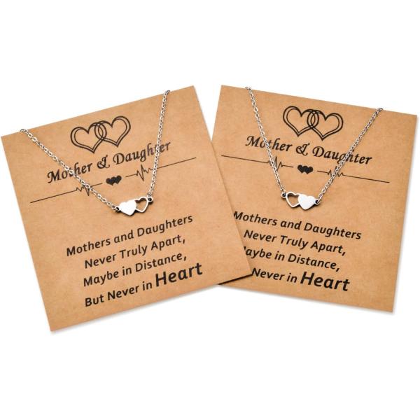 商品名YELUWA Mother Daughter Necklace Heart to Heart Matching Necklace Set for 2 Mom Daughter Stepmom Stepdaughter Mother i...