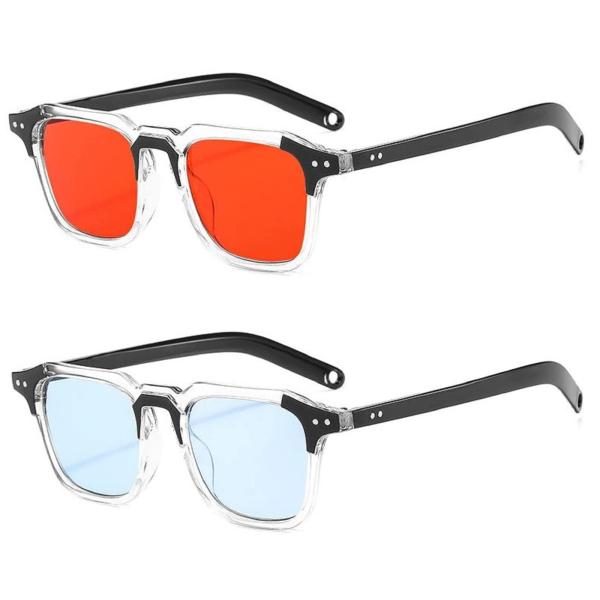 商品名:  Posh Professors Men’s &amp; Women’s Designer Sunglasses Fun Cool y2k Tony Stark Square Shades Clear Frame Teen Sun...