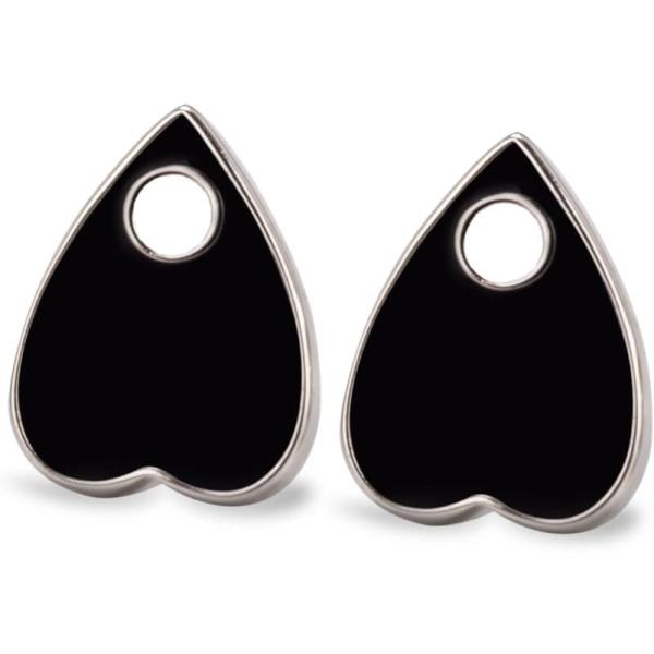 商品名Ouija Planchette ウィッチースタッドイヤリング タリスマン 上品なゴシックジュエリー レディース ブラック, ステンレス鋼, ステンレススチールOuija Planchette Witchy Stud Earrings...