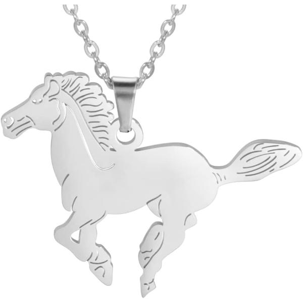 商品名走る馬のペンダントネックレス ガールズ 馬のネックレス ステンレススチール 馬の動物チャームネックレス 華奢な馬のジュエリー レディース ティーン ガールズ 馬好きに, M, ステンレス鋼, 宝石なし。EUEAVAN Running ...