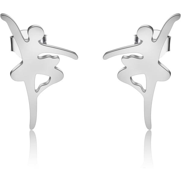 商品名FOTAP バレリーナイヤリング バレエダンサースタッド バレリーナイヤリング ダンサースタッド バレエ スクールギフト バレエ 先生へのギフト, ステンレス鋼, 宝石なし。FOTAP Ballerina earrings Dance...