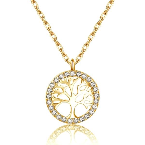 商品名JEWELTH Family Tree of Life Pendant Necklaces for Women, 14K Gold Plated Necklace Jewelry Gifts for Mom Wife Girlfrie...