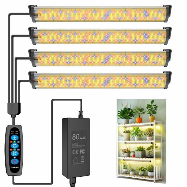 商品名:  DOMMIA Grow Light, 80W Grow Light Strip, 3 Spectra Modes, Dimmable Plant Growing Light Fixtures, Full Spectrum Gro...