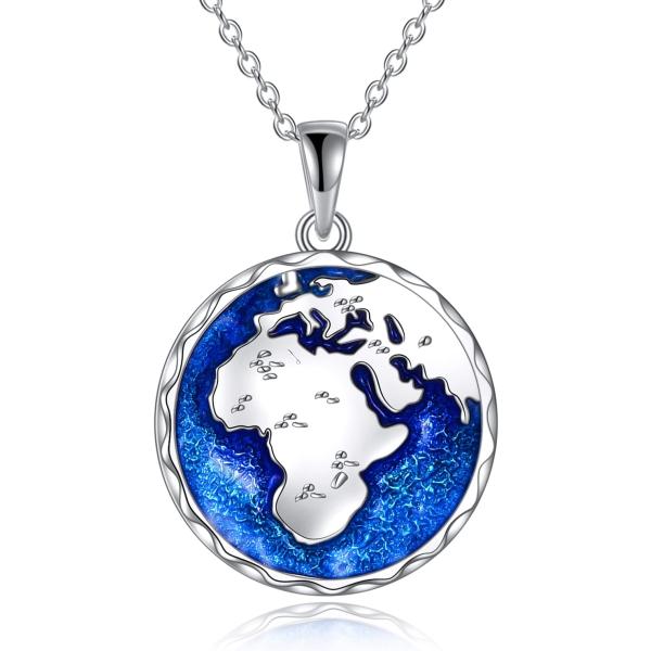 商品名アフリカ地図ペンダントネックレス 925スターリングシルバー ホルスの目 アフリカ地図ネックレス 男女兼用, スターリングシルバー, 宝石なし。YAFEINI African Map Pendant Necklace 925 Ster...