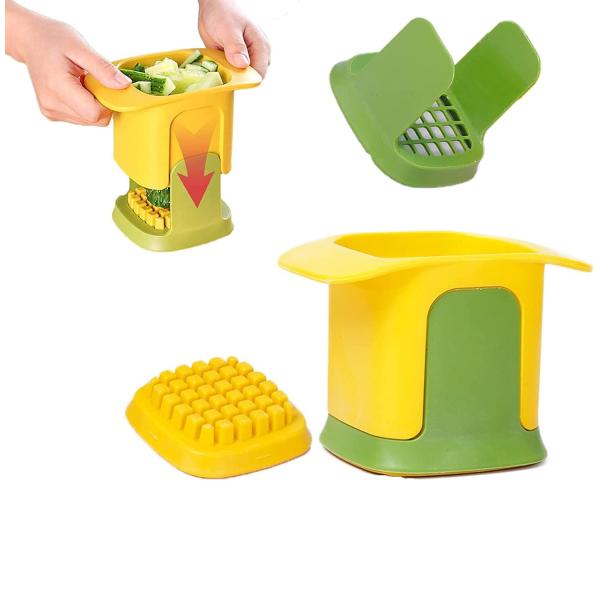 商品名:  2-in-1 Vegetable Cutter Hand Pressure Vegetable Chopper Dicing &amp; Slitting Food Chopper Cutter Multi-Functional...