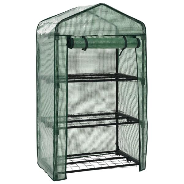 商品名:  Tidyard 3-Tier Mini Greenhouse with Storage Shelves Gardening Outdoor Herbs Flowers Vegetable House Steel Frame Gr...