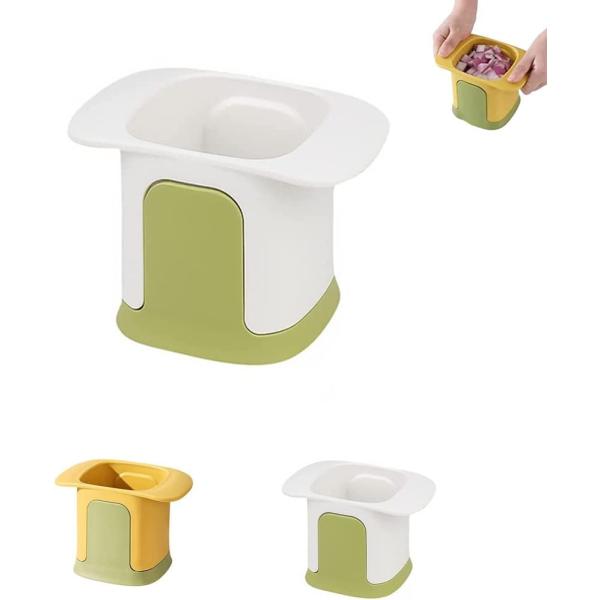 商品名: 野菜チョッパー 2イン1 チョッパー 野菜 ハンドダイス スリット 多機能野菜カッター ポータブル手動キッチンスライサー 野菜 果物用 (ホワイト) Generic Vegetable Chopper, 2-in-1 Hand D...