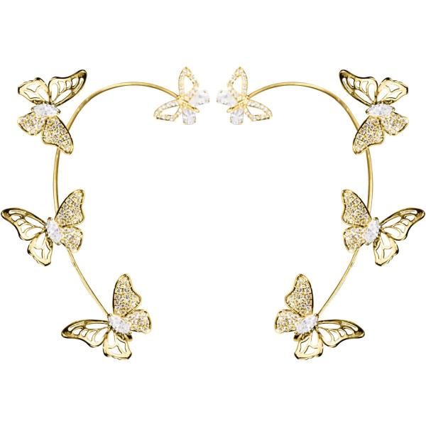 商品名1 Pair Butterfly Ear Cuff for Women Climber Wrap Around Earrings No Piercing Ear Clip (Gold, One Size)ブランド：Generic商品サ...