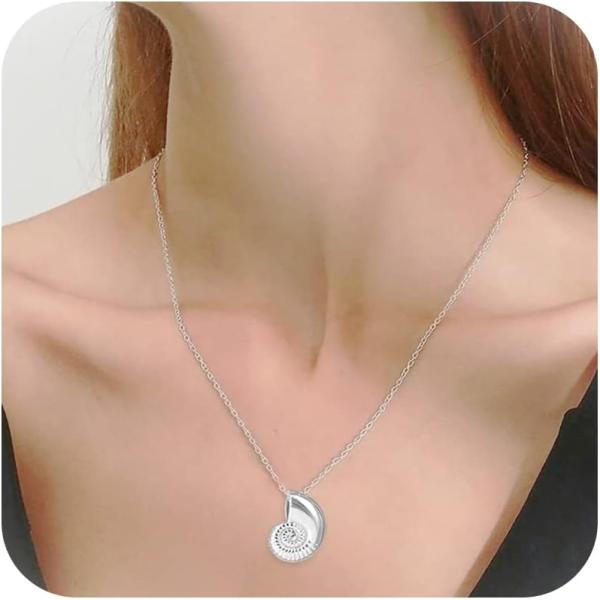 商品名choice of all 2pcs Snail Neckalce Conch Shell Necklace Seashell Necklace Costume for Women Girls (Silver)ブランド：choice ...