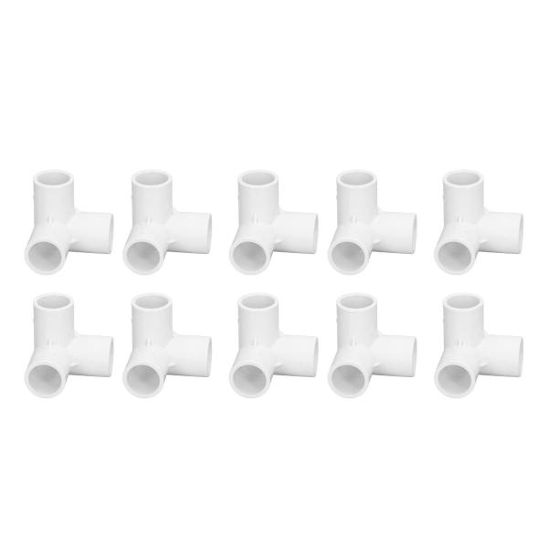 商品名:  10PCS 3 Way Pipe Elbow Fittings PVC Right Angle Tee Corner Connector 20mm Inner Diameter for Build PVC Furniture D...