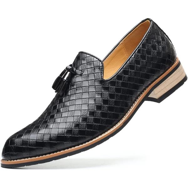 商品名ALITIKAVIC Mens Slip On Dress Shoes Leather Tassel Loafers Blackブランド：ALITIKAVIC商品サイズ：9.5高さ：11.8 cm横幅：19.7 cm奥行：33.4 c...