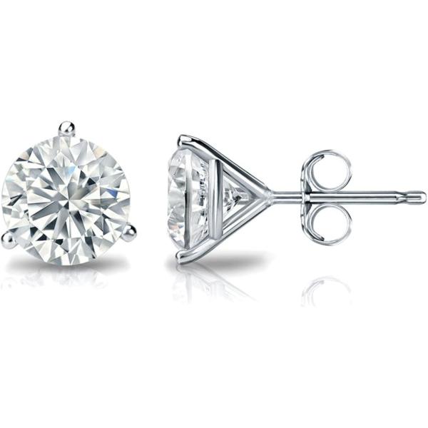 商品名The Diamond Deal .05ct (1/20cttw) Carat Round Brilliant Solitaire Lab-Grown Diamond Matini Stud Earrings Women Girls ...