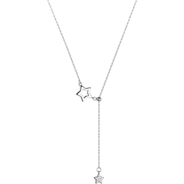 商品名Dainty Choker Chain Necklace Metal Alloy Star Hollowing Out Necklace Inlaid Confession Lady Star JewelryGift Trendy Y...