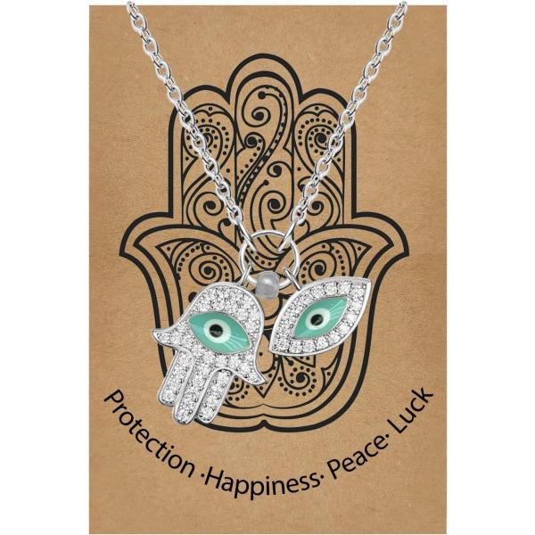 商品名イーブルアイネックレス ハムサネックレス レディース オジョカバラ保護ネックレス イーブルアイ チョーカーネックレス ティーンガール用, その他, その他Ymimanchil Evil Eye Necklace Hamsa Neckl...