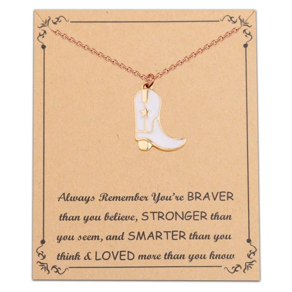 商品名:  FUSTMW Cowgirl Boot Necklace Horse Lovers Gifts Equestrian Gifts for Horse Rider Owners Gifts Cowgirl Jewelry for ...