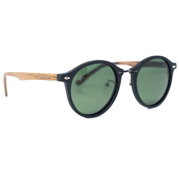 商品名: The Chin Black Reconstructed Wood Round Sunglasses MAFIAWOOD EXCLUSIVE WEAR The Chin Black Reconstructed Wood Round...