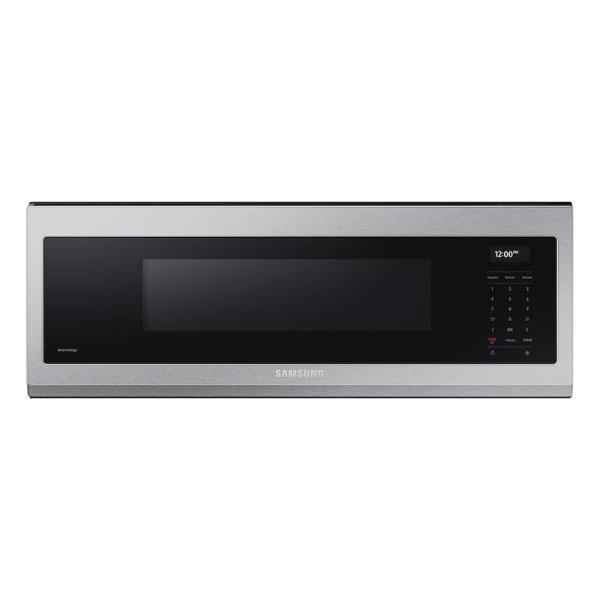 商品名:  SAMSUNG 1.1 Cu Ft Smart SLIM Over the Range Microwave Oven w/ 550 CFM Hood Vent, Wi-Fi, Voice Control, LED Light B...