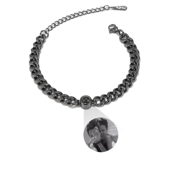 商品名:  Auinniuz Couples Custom Bracelets, Bracelets With Pictures Inside, Projection Bracelets Personalized Photo, Cuban ...
