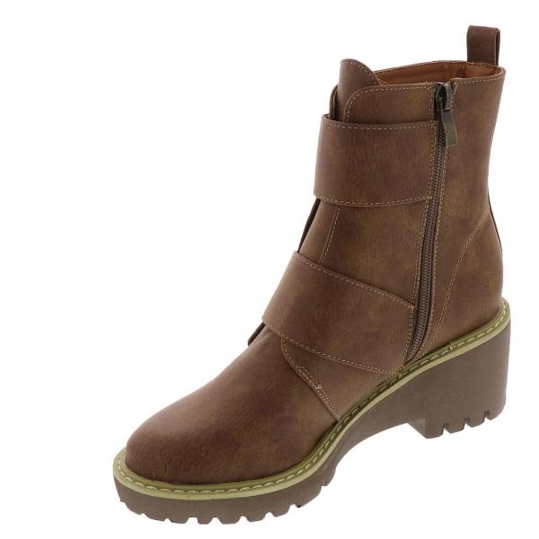 商品名: Corkys レディース ウォークブラウン ダメージ加工 ブーティー, ブラウン(Distressed Brown), 24 Corkys Footwear Women Woke Brown Distressed Bootie B...