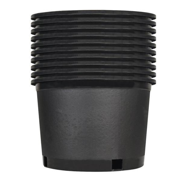 商品名: mitoharet 10個パック 2ガロン スクワット ラウンド プレミアム 育児用ポット 植物 花 苗 コンテナ ガーデン プランターポット 屋内 屋外 植物 花 野菜 ブラック (2ガロン スクワット) mitoharet 1...