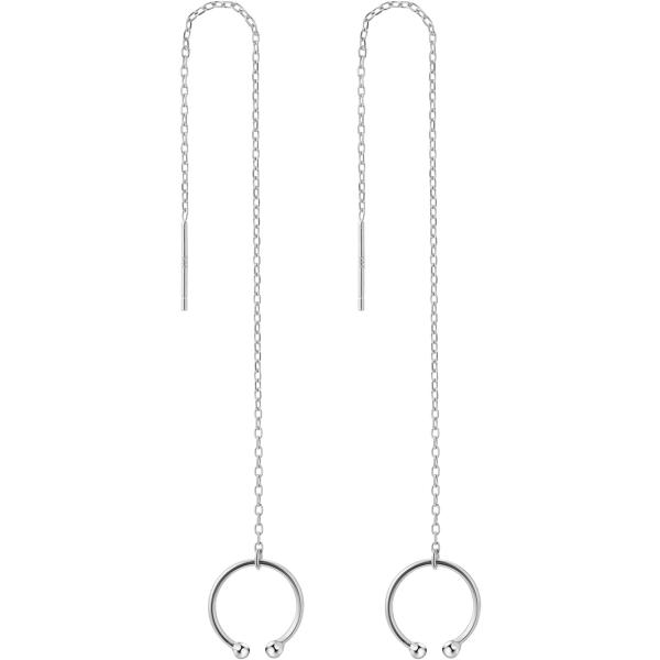 商品名Threader イヤリング カフ付き レディース 18K ゴールド シルバーメッキ ラップ チェーン イヤリング 低刺激性 バー ドロップ イヤリング ロング タッセル イヤーカフ 女の子へのギフト, 銅, 宝石なし。Threade...