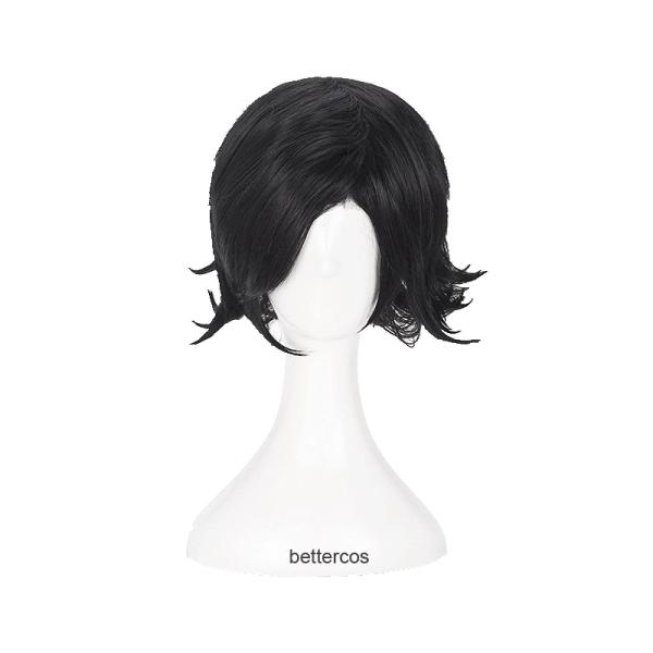 商品名:  ydound Cosplay Wig Katekyo Hitman Reborn! Lambo Luka Brand Daes Cosplay Wigs Short Black Heat Resistant Synthetic ...