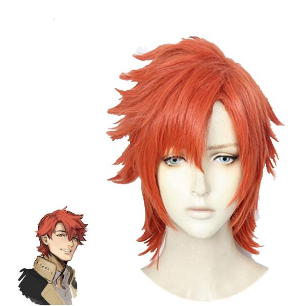 商品名:  ydound Cosplay Wig Sylvain Jose Gautier Cosplay Fire Emblem Three Houses Cosplay Men Short Orange Wigs Cosplay Ani...