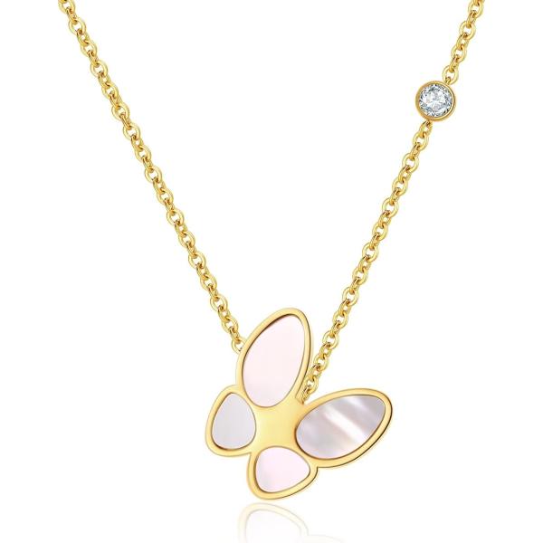 商品名HTL Gold Dainty Necklaces for Women, 18K Gold Plated Pendant Rope Chain for Teen Girls Jewelry Gifts Simple Cute Butt...