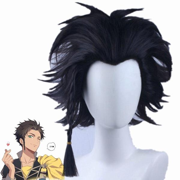 商品名:  ydound Cosplay Wig Claude Cosplay Fire Emblem Three Houses Cosplay Men Short Black Wigs Cosplay Anime Cosplay Wig ...