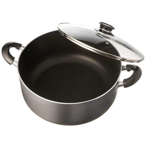 商品名:  Thaweesuk Shop New 18 Quart Non Stick Aluminum Sauce Pot with Vented Glass Lid Dark Gray 14" Diameter x 6.7"H of S...