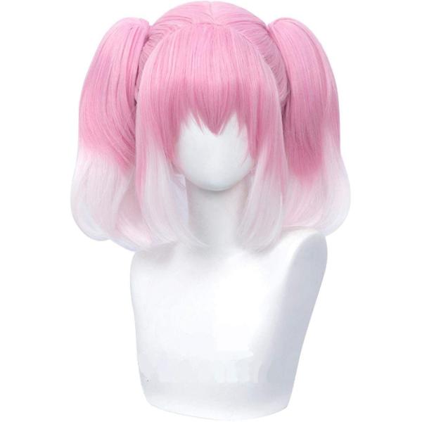 商品名:  ydound Cosplay Wig Talentless Nana Hiiragi Cosplay Wig Gradient Pink Wigs with Twin Ponytails Heat Resistant Synth...