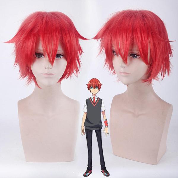 商品名:  ydound Cosplay Wig Anime SSSS.GRIDMAN Hibiki Yuta Red Short Wig Cosplay Costume Men Women Heat Resistant Synthetic...