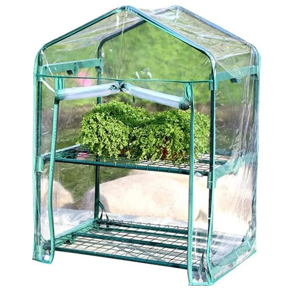 商品名:  XJJUN Greenhouses for Outdoors, 2/3/4 Tier Mini Greenhouse Portable Gardening Shelves with Zippered Door PE Walk-i...