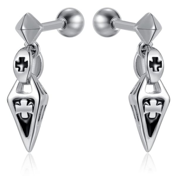 商品名:  USHOBE 1 Pair Cross Earrings Goth Stud Earrings Dangle Earrings Men Ear Halloween Stud Earrings Stainless Steel Cr...