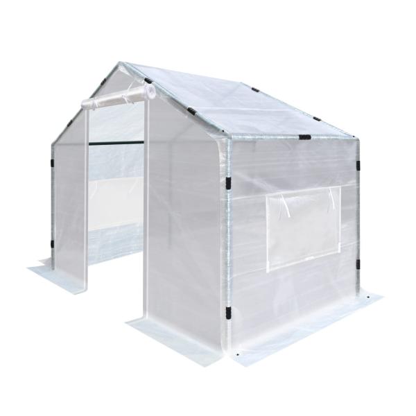 商品名:  BenefitUSA 4.8x8.5x7.2'H Large Walk-in Peak Roof Greenhouse with 2 Zipper Doors &amp; Windows (Transparent)ブランド: B...