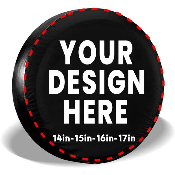 商品名: カスタムスペアタイヤカバー パーソナライズホイールタイヤカバー 写真テキストロゴを追加 防水 防塵 スペアホイールカバープロテクター トレーラー トラック SUV ユニバーサル すべての車両用 Custom Spare Tire ...
