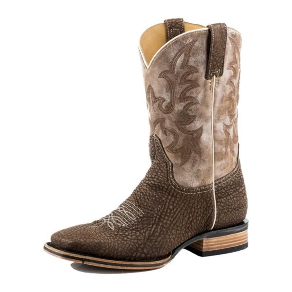 商品名: Stetson メンズ Obadiah Bullhide Vamp ウエスタンブーツ 幅広スクエアトゥ - 12-020-8911-3834 Br, ブラウン, 10.5 Stetson Men's Obadiah Bullhid...