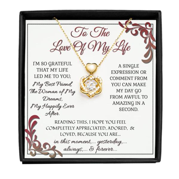 商品名: 夫から妻へのネックレス 925スターリングシルバー 3重メッキ 14Kゴールド 彼女へのジュエリー 婚約者/恋人/娘/ソウルメイト/誕生日/クリスマス/バレンタインへのギフトに, 金メッキ, キュービックジルコニア 14K Gol...