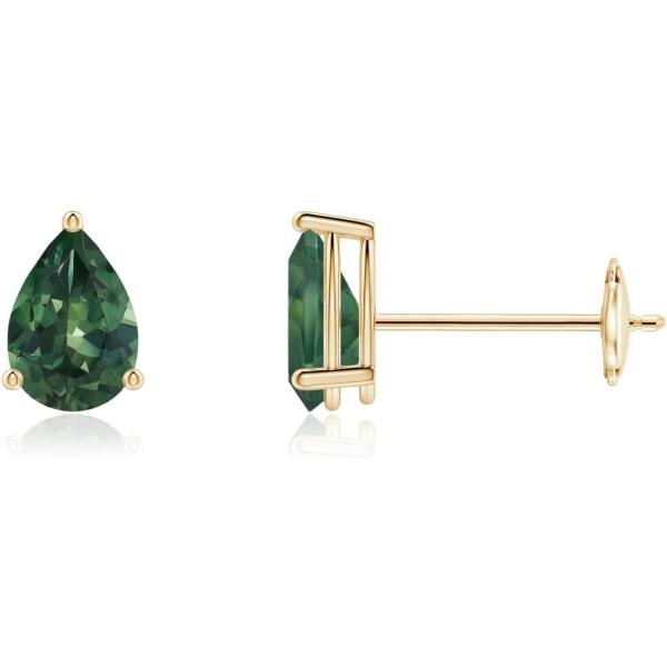 商品名ANGARA 天然ティール モンタナ サファイア ソリティア スタッドピアス レディース ガールズ 14K ソリッドゴールド/プラチナ 9月の誕生石ジュエリー 彼女へのギフト 誕生日 ウェディング 記念日, ゴールド, ティール モン...