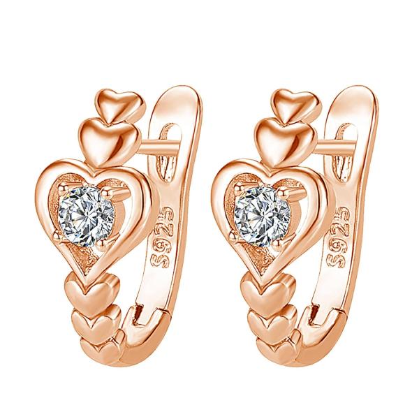 商品名Fashionable Heart And Diamond Earrings For Teen Girls Minimalist Piercing Studs Trendy Earrings Earnings for Womens (...