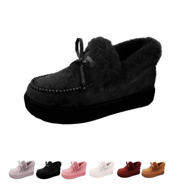 商品名:  LELEBEAR Casual Fashion Flat Boots, Women's Boots Round Head Thick Sole Orthopedic Arch-Support Wool Thick Warm Co...