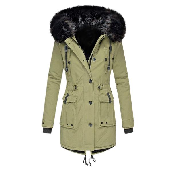商品名:  Bilqis Winter Coats for Women Plus Size Puffer Jacket Thick Warm Fleece Lined Parka Hooded Outwear Loose Down Padd...
