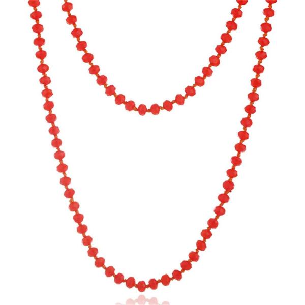 商品名COLORFUL BLING 60-inch Long Hand Knotted Crystal Beaded Endless Strand Necklace Glass Beads Multi Layer Infinity Lari...