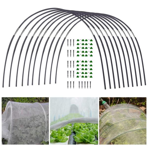 商品名:  GUANGLU 6/10 PCS Greenhouse Hoop, Rust Resistant Arched Tunnel Support Frame, Garden Tunnel Hoop for Raised Plant ...