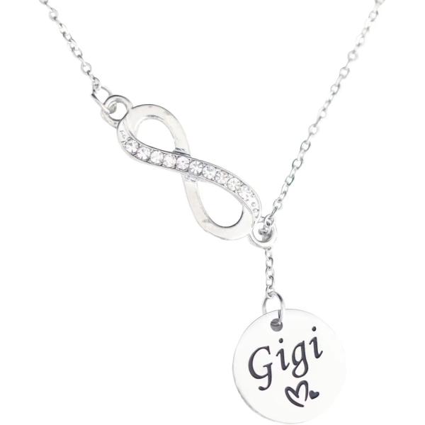 商品名孫からのジジギフト ネックレス ジジ商品 オーナメント ジジネックレス 女性用, ngir2gigi1, ステンレス鋼, キュービックジルコニアGigi Necklace Gifts from Grandchildren Gigi M...