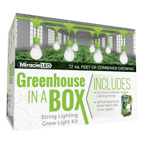 商品名:  Miracle LED Greenhouse in a Box Grow Kit for Indoor Plants - Includes 4 Full Spectrum Daylight 150W Grow Light Bul...