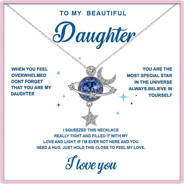 商品名To My Beautiful Granddaughter/Daughter ネックレス You are the Most Special Star in the Universe キュービック ジルコニアネックレス 孫娘/娘 誕生日...