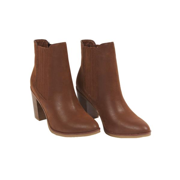 商品名:  ALTAR'D STATE Women's Raya Slip On Chelsea Stacked Mid Heel Boots, Pointed Toe Ankle Block Heel Shoes, Brown, Size...